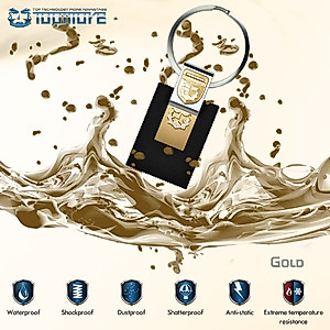 TOPMORE Key Ring ZH Series USB 3.0 Key Ring Design Flash Drive Portable High Read Speed Key Chain Memory Stick (64GB, Gold)