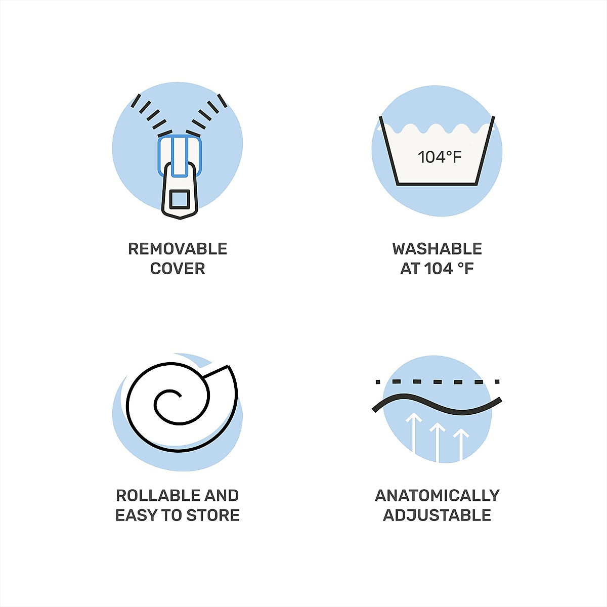 Dailydream viscoelastic Mattress Topper with Memory Foam, Edition Clean Ocean (Queen, Model M - 176 up to 220 lbs)