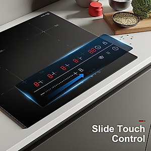 GASLAND Induction Cooktop 4 Burners, Drop-in 24 Inch Induction Stovetop IH60BF 240V Electric Hob, 9 Power Levels, Slide Touch Control, Child Safety Lock, 1-99 Minutes Timer