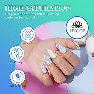 NKOOE 36 Colors Acrylic Nail Powder Set (10g/0.35oz Jars), Quick-Dry, Odorless, Non-Toxic, Easy-to-Blend, Ideal for DIY Nail Art & Salon Professionals - Perfect Gift for Nail Enthusiasts