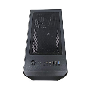 Apevia PRODIGY-BK Micro-ATX Gaming Case with 1 x Tempered Glass Panel, Top USB3.0/USB2.0/Audio Ports, 3 x RGB Fans, Black Frame