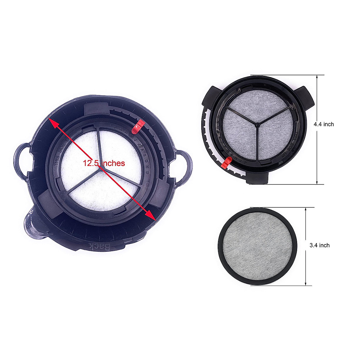 Xcivi Replacement Coffee Maker Water Filtration Set Filter Disk with Frame for Mr. Coffee Brewers Coffee Maker - Water Filtration Kit 6 months supply(1Disk Frame +6Filter Disks)