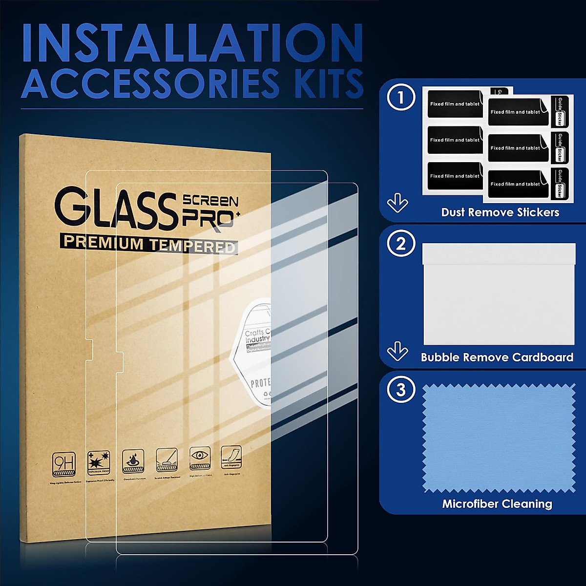 【2-PACK】DETUOSI Screen Protector for Samsung Galaxy Tab A8 10.5" 2022 (SM-X200/ X205/ X207), Ultra-Clear/Case Friendly/Touch Sensitive/Bubble Free/Anti-Scratch Mica Galaxy Tab A8 10.5" Tempered Glass