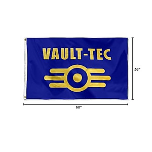 Cayyon Vault-Tec Flag Banner Outdoor Indoor Decoration Flag 3x5Feet Double Stitched Polyester with Brass Grommets