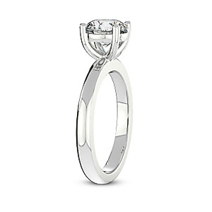 FRIENDLY DIAMONDS 1 Carat IGI Certified Heart Shape Lab Grown Diamond Ring | 14K Or 18K White, Yellow Or Rose Gold | Quinn Solitaire Diamond Engagement Ring | FG-VS1-VS2 Quality