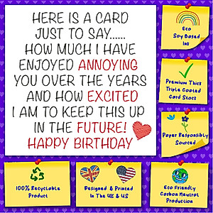 Cult Kitty Funny Birthday Card - Enjoyed Annoying - Humorous Greeting Card for Her or Him