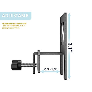 HAVONIZD Mattress-Slide-Stopper, 6-PCS, Mattress-Holder for Metal Bed-Frame, Non-Slip Mattress-Gaskets, Keep-Mattress-from-Sliding, Adjustable Size, Black