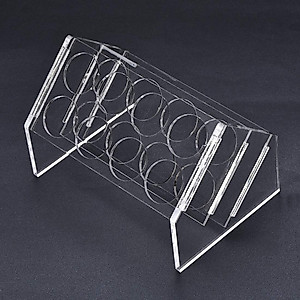 uxcell Slant Rack Acrylic Test Tube Holder 8 Wells for 50ml Centrifuge Tubes Clear