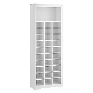 VASAGLE Shoe Storage Cabinet, 10 Tier Shoe Rack Organizer, Holds Up to 30 Pairs of Shoes, for Entryway Bedroom, 12.6 x 24.8 x 73.6 Inches, White ULBS273T14