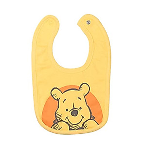 Disney Winnie The Pooh Baby Boys Girls Layette Set: Bodysuit Pants Bib Hat 0-3 Months Yellow