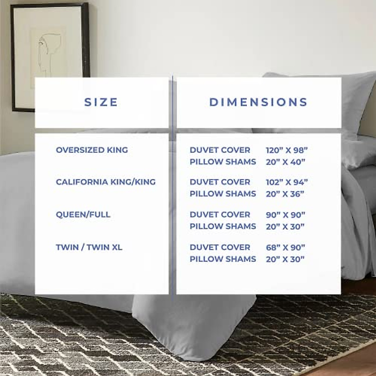 Kotton Culture Plush Modern Duvet Cover Set 3 Piece with Zipper Closure & Corner Ties 100% Egyptian Cotton 1000 TC Luxury 1 Duvet Cover 2 Pillow Shams (California King/King Silver)