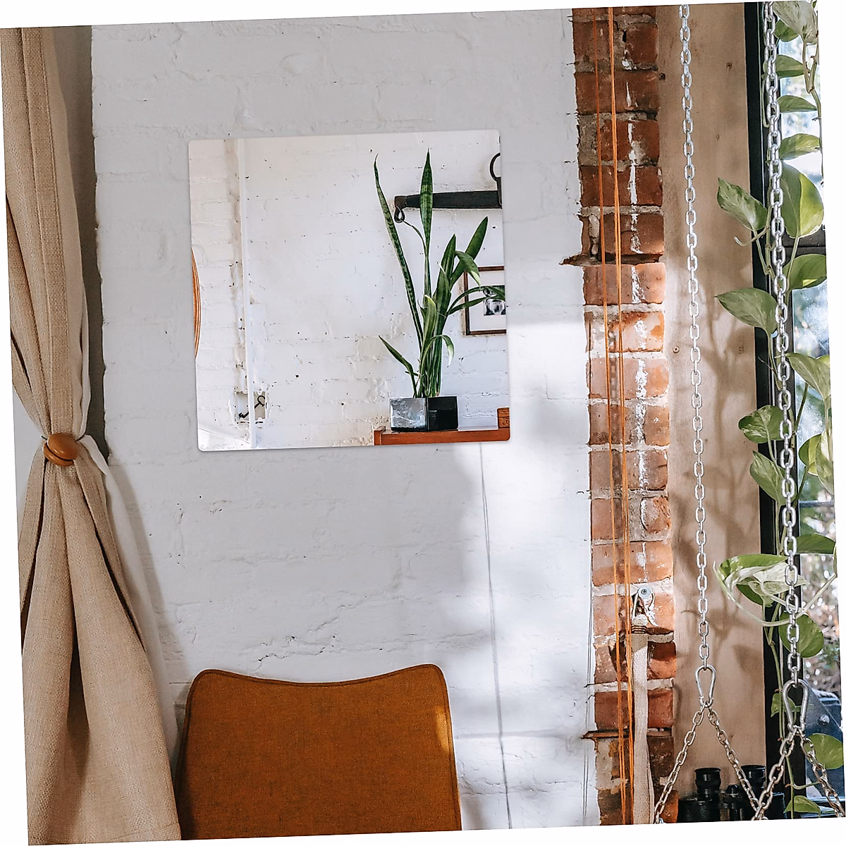 Holibanna Full Body Mirror 4pcs Acrylic Tile Decals Lasting Acrylic Sticker Reflective Sticker Specular Wall Sticker Round Mirror Acrylic Mirror Wall Sticker 15c Tile Stickers