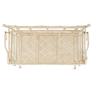 SAFAVIEH PAT5022A Outdoor Collection Torus Pearl White 3-Tier Shelf