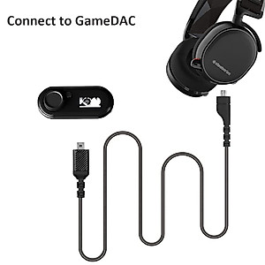 LecLooc Replacement Cable Cord Compatible with SteelSeries GamDAC, Sound Card, ChatMix of Arctis 3, Arctis 5, Arctis 7, Arctis Pro Gaming Headset 4.9FT