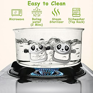 COZYPANDA Teething Toys for Babies 0-6-12 Months, 2 Pcs Never Drop Baby Teether for Teething Relief, Silicone Baby Hand Mitten with Sucking Need Pacifier, Baby Chew Toys for Breast Feeding, White+Grey