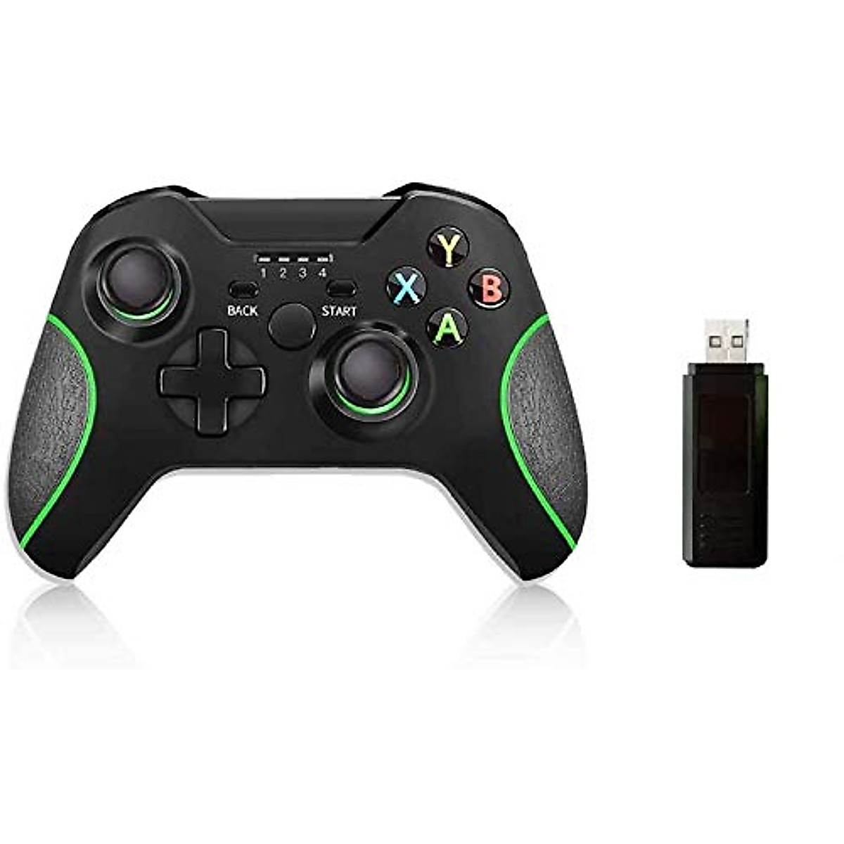 RIBOXIN 2.4G Wireless Controller for Xbox One Game Controller for Xbox one/Xbox one S/Xbox one X Wireless Controller PC Controller Pro Game Controller for Xbox and PC (with No Audio Jack)