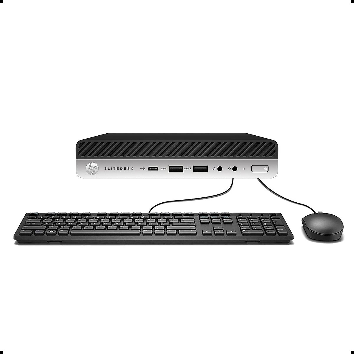 HP EliteDesk 800 G5 Mini High Performance Desktop Computer, Intel Six Core i5-9500T up to 3.7GHz, 16G DDR4, M.2 256G SSD, WiFi, BT, 4K Support, DP, Windows 10 Pro 64 English/Spanish/French(Renewed)