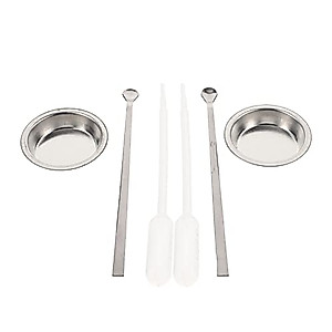 CORHAD 1 set Airbrush Dropper Paint Watercolors Painting Metal Craft Stirrers for Building Suit Tray Model Droppers/Makeup Hobby Plate Art Artist Supplies Accessories Round Coloring