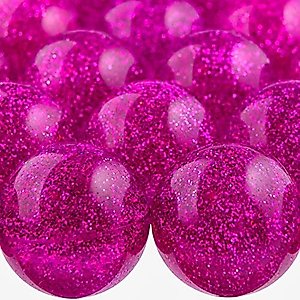 Entervending Bouncy Balls Bulk - Rubber Balls for Kids - Single Color Glitter Bounce Balls - Bundle of 4 Packs (100pcs) Large Bouncy Ball 45 mm - Super Ball Vending Machine Toys - Balls Party Favors