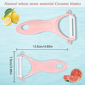 7 Pieces Ceramic Peeler Plastic Children Kitchen Knife Set, Nylon Kitchen Knife Set Ceramic Y Peeler Children's Safe Knife for Cooking Home Kitchen Vegetables Fruits Salad Cake Lettuce Bread Kids