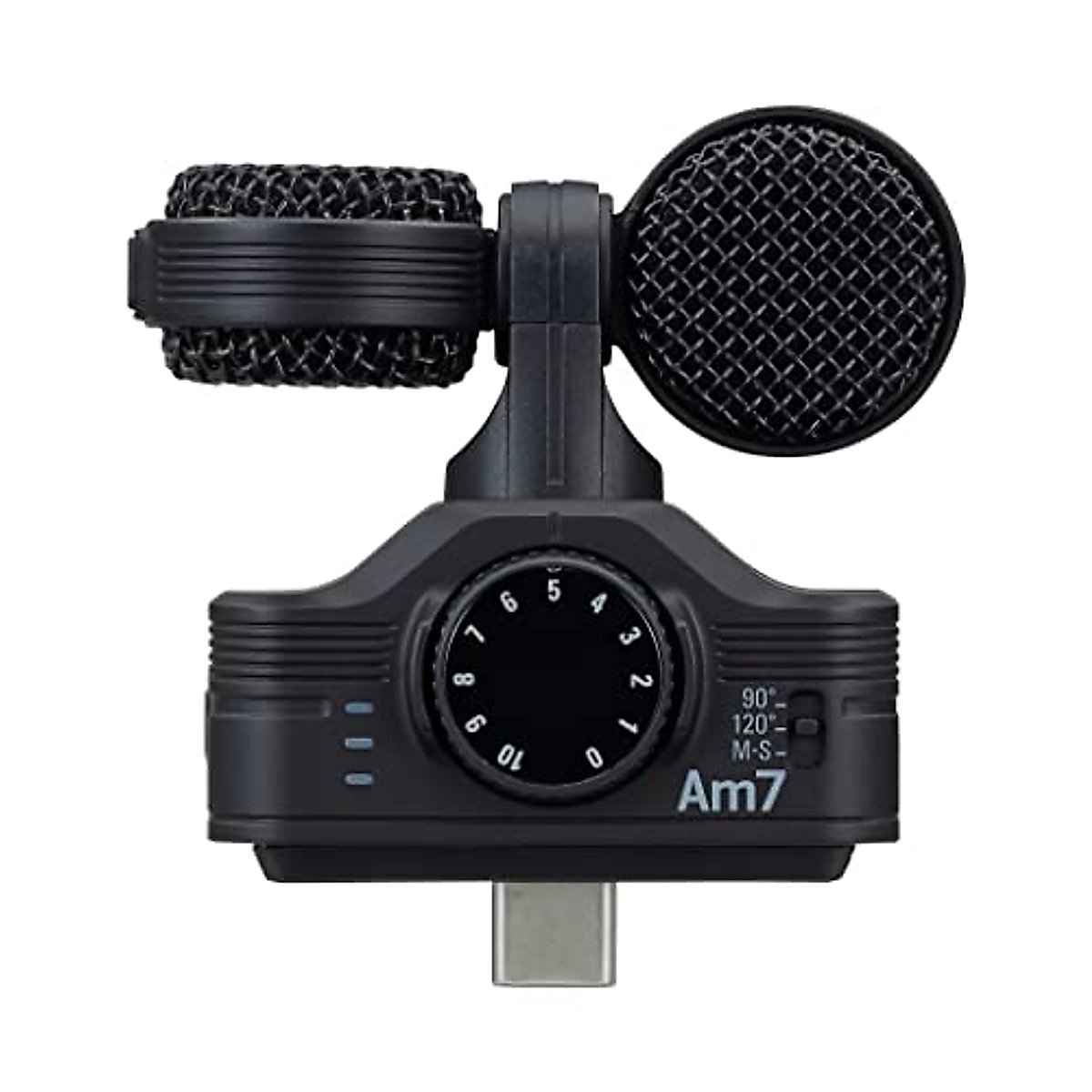 Zoom Am7 Stereo Microphone for Android, Mid-Side Stereo, Rotatable Capsule for Alignment with Camera, for Recording Audio for Music, Videos, Interviews, and More