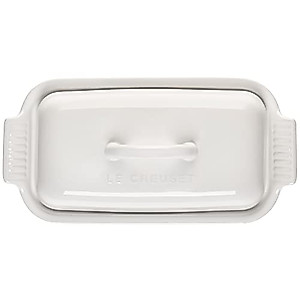 Le Creuset Stoneware Heritage Butter Dish, White