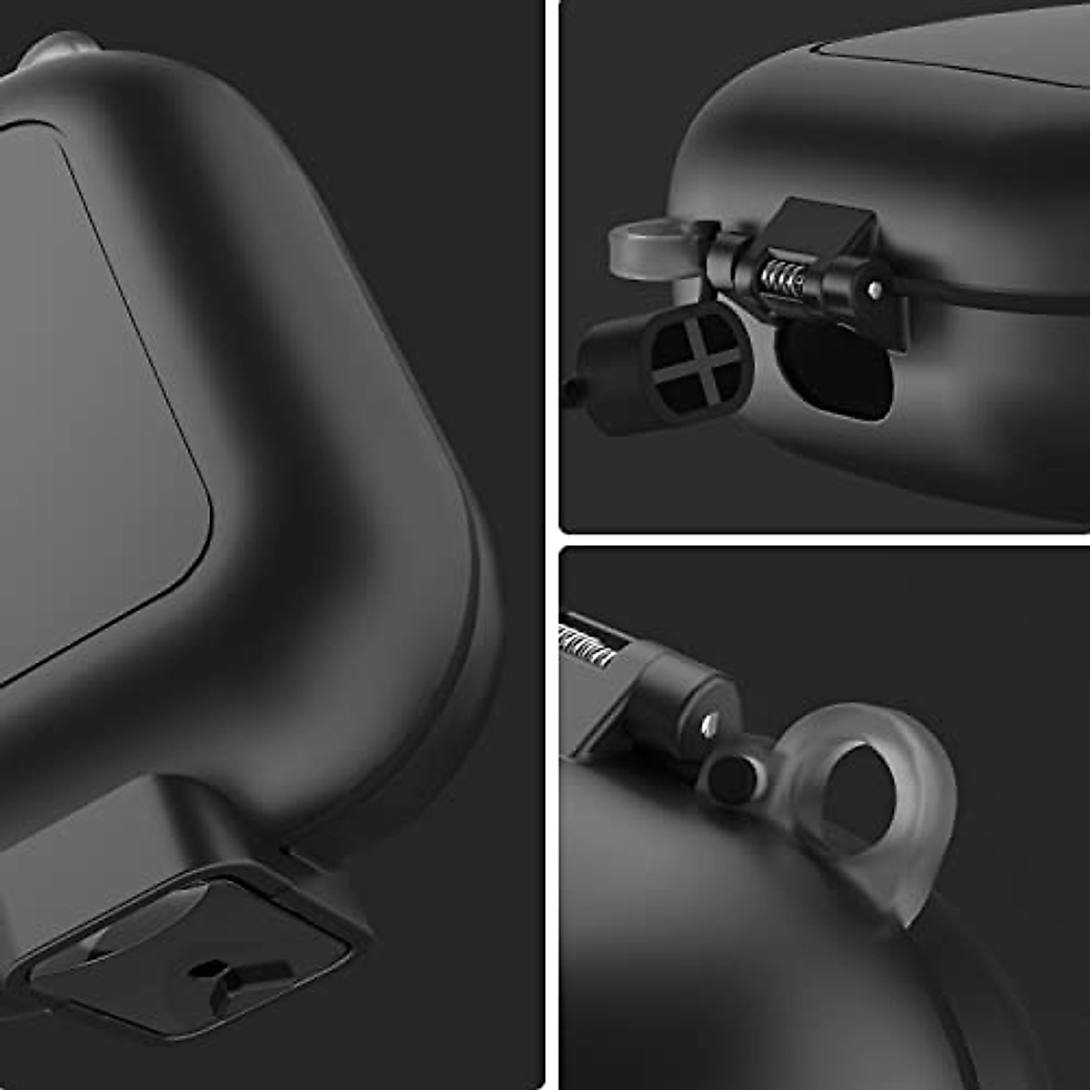 (with Secure Lock) IPX68 Waterproof Case for Samsung Galaxy Buds2 Pro Case (2022)/ Galaxy Buds Pro Case(2021)/ Galaxy Buds 2 Case (2021)/ Galaxy Buds Live Case (2020) Hard PC Protective Case (Black)