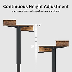 FEZIBO Height Adjustable Desk with 4 Drawers Storage and 3-Drawer Mobile File Cabinet