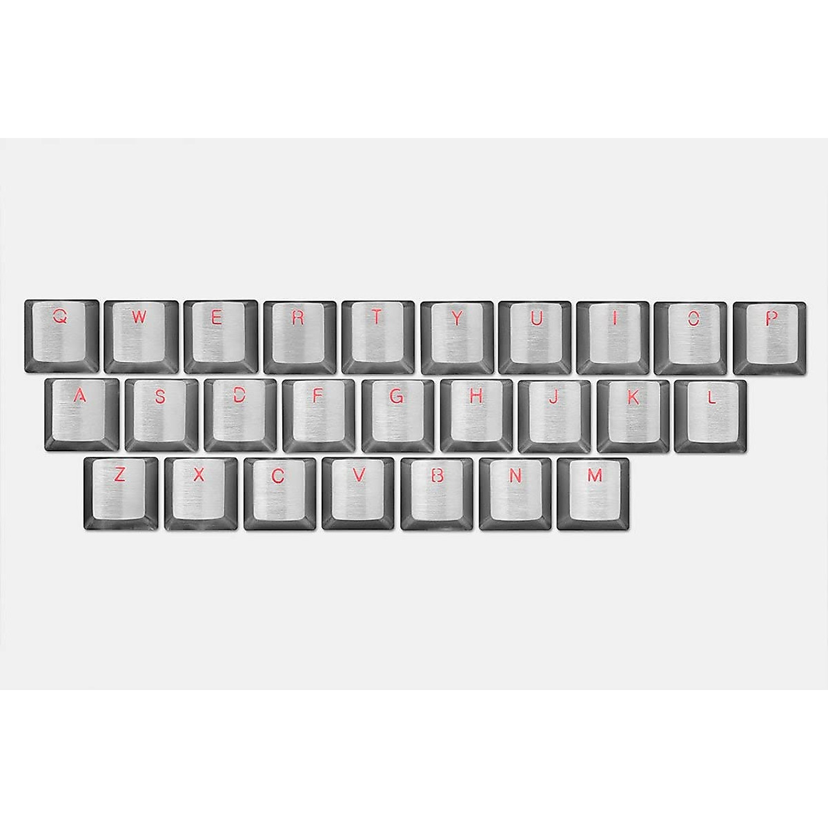 KPREPUBLIC teamwolf Stainless Steel MX Keycap Silver Color Metal keycap for Mechanical Keyboard Gaming Key Alpha Light Through Back lit (TeamWolf Alpha Key x1)