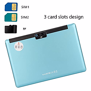 HD Tablet, 4GB RAM 64GB ROM 3 Card Slots Design 1280x800 100240V 10.1 Inch Tablet MTK6753 CPU for Home for Travel (US Plug)