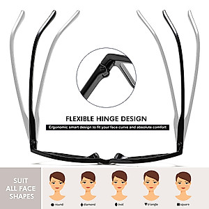 Przene 4 Pack Blue Light Blocking Reading Glasses,Cat Eye Reading Glasses With Spring Hinge Reader For Women/Men.(MIXED COLOR-C1, 2.0)