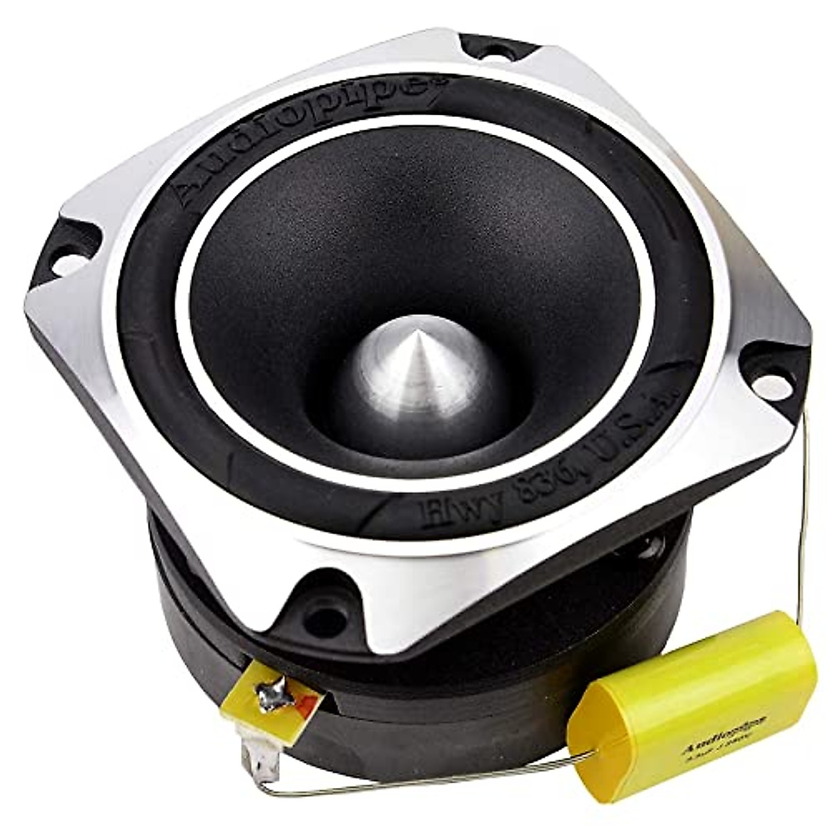 Audiopipe 1 Pair 350 Watts 1" Chrome Super Titanium Tweeter Heavy Duty Car Tweeters
