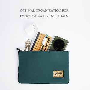 Rough Enough Large Pencil Case Pouch Storage Waterproof Bag with YKK Zipper for Preppy School Student Teen Art Supplies Green We Have Only One Earth Logo