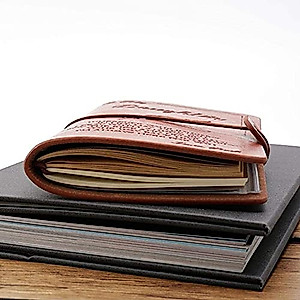 Grandma to Granddaughter Leather Journal - Laugh - Love - Live 7.88"x4.7"Writing Notebook - Embossed Vintage Refillable Writing Journal for Christmas,Birthdays