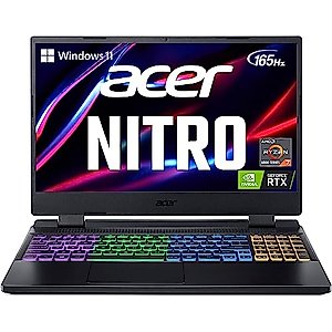 acer 2023 Newest Nitro 5 Gaming Laptop, 15.6" 165 Hz IPS Display, AMD Ryzen 7 6800H (8 core), NVIDIA GeForce RTX 3070 Ti, 32GB DDR5 RAM, 1TB SSD, Wi-Fi 6E, Backlit Keyboard, Windows 11 Home