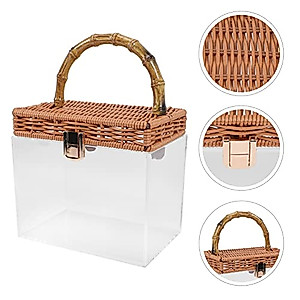 Zerodeko Box makeup travel vanity bag with mirror large desk travel cosmetic case cosmetic cases for traveling transparent storage case skin care storage Bamboo bridesmaid Organizer Acrylic