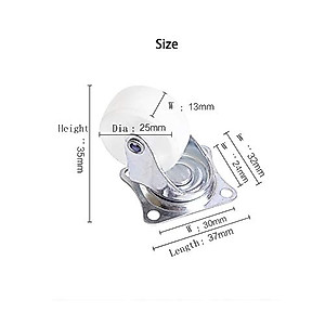 HOWDIA 1" Small Caster Wheels Swivel Casters Trolley Wheels for Furniture Project Cart, Industrial Casters Single Wheel with Rubber Base Ball Bearing Heavy Duty(12 Pack)
