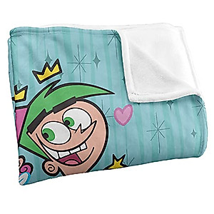 Fairly Odd Parents Blanket, 50"x60" Wanda and Cosmo in Love Silky Touch Super Soft Throw Blanket
