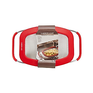 Farberware Professional Stainless Steel Expandable Over-The-Sink Colander/Strainer, Red