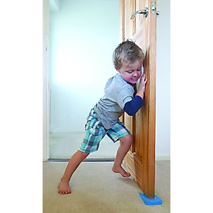 Jamm Jumbo Door Stopper | Door Stop Wedge Holds Doors Open in Both Directions | Premium Non Rubber Non Slip Hardware | Dusky Blue - 1 Pack