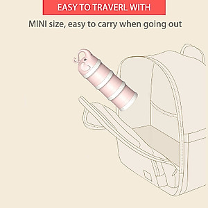 Baby Milk Powder Formula Dispenser, Stackable Formula Dispenser Container Mixie Bottle for Travel, Large Capacity Formula Holder and Snack Storage, Non-Spill, Powder Leakage Free, BPA Free (Pink)