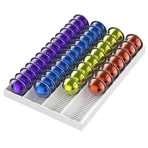 Coffee Pod Storage Holder Drawer Organizer for Nespresso Vertuo Capsule, Holder Tray Storage for Nespresso Pod, Compatible with 40 7.77fl oz or 56 1.35fl oz Pods for Kitchen Drawer, Office Countertop.