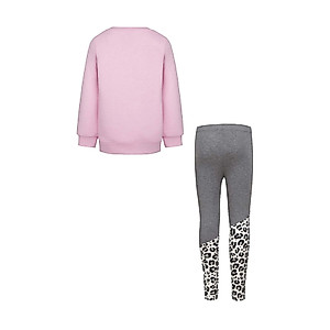 Nike Baby Girl Fleece Tunic Sweatshirt and Leggings 2 Piece Set (C_H(06H111-GEH)/P, 6 Months)