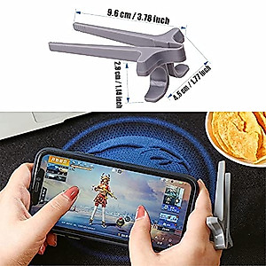 Heeloo 4pcs Finger Chopsticks for Gamers,Snack Clips,Gaming Finger Sleeves,Game Controllers,Game Accessories,Cell Phones Accessories,Gamer Gifts, Finger Tongs（Black，4 pcs）