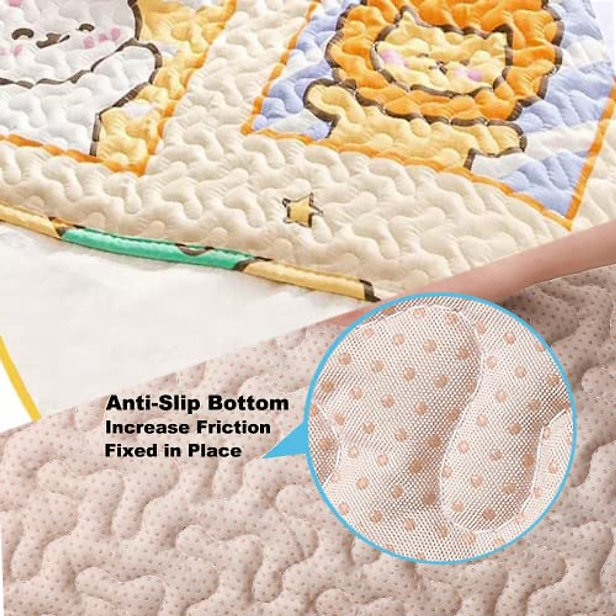 Baby Playpen Mat 50" X 50" Baby Play Mat,[PLAYPEN NOT Included!!] Thicken One-Piece Crawling Mat,Non Slip Washable Baby Mats for Playing, Baby Playmat Floor Mat for Babies, Toddlers
