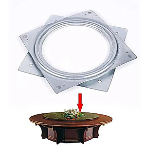 Richohome 6 Pack 6 Inch Lazy Susan Hardware, Square Rotating Bearing Plate, Lazy Susan Turntable Bearing for for Serving Trays, Kitchen Storage Racks, Craft Table, Zinc Plated Steel Swivel Plate