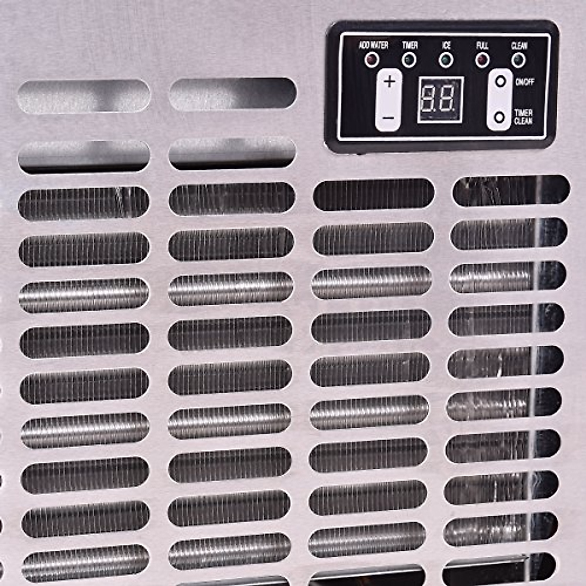 USzon Built-in Stainless Steel Commercial Ice Maker Portable Ice Machine Restaurant (Silver)