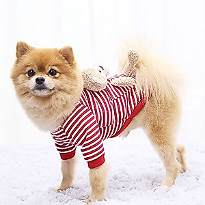 Dog Sweater Dog Sweaters for Small Medium Dogs with Pocket Bear Warm Small Dog Sweater Soft Puppy Sweaters for Small Dogs Winter Pet Dog Cat Sweater Clothes for Girls or Boys