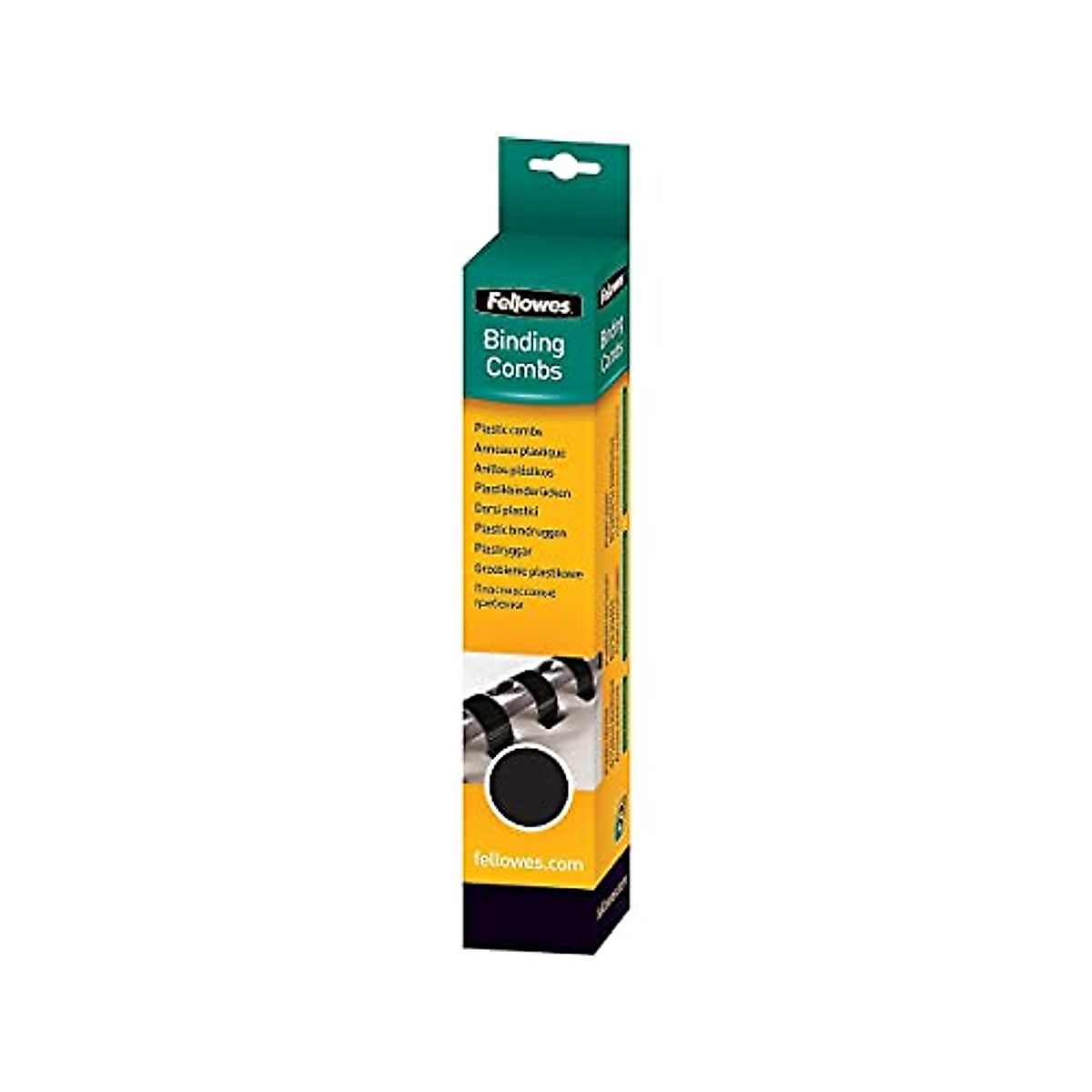 Fellowes 52325 Plastic Comb Bindings, 3/8-Inch , 41-55 Sht Capacity,100/Pk,Bk