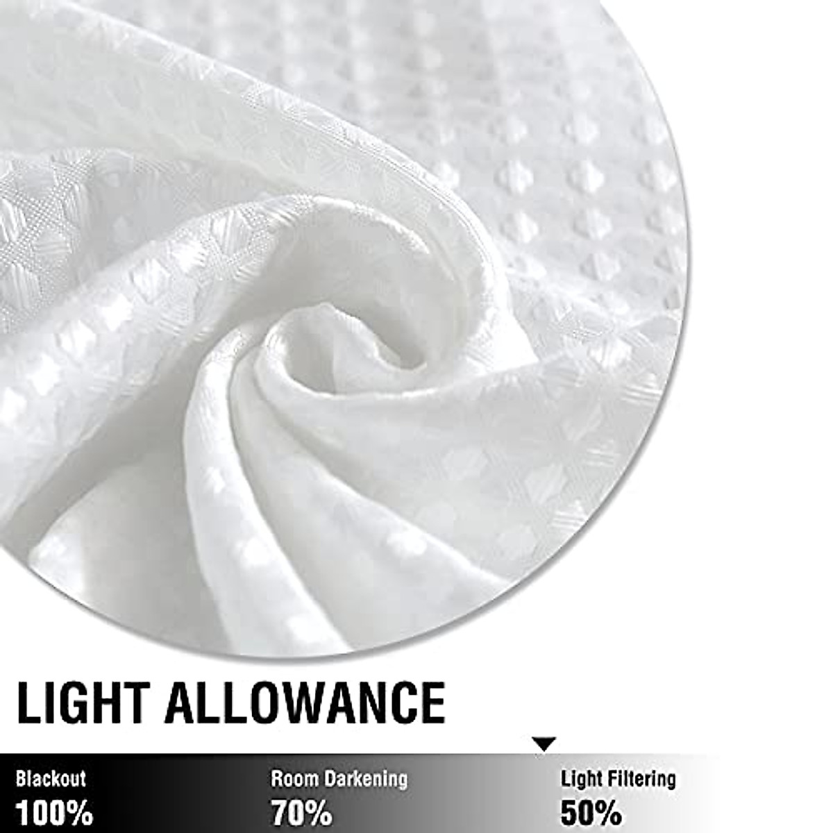 jinchan White Kitchen Curtains 36 Inch Tier Curtains Waffle Woven Textured Cafe Curtains Half Window Curtain Set Rod Pocket Light Filtering for Bathroom Sink Laundry Room Basement RV 2 Panels